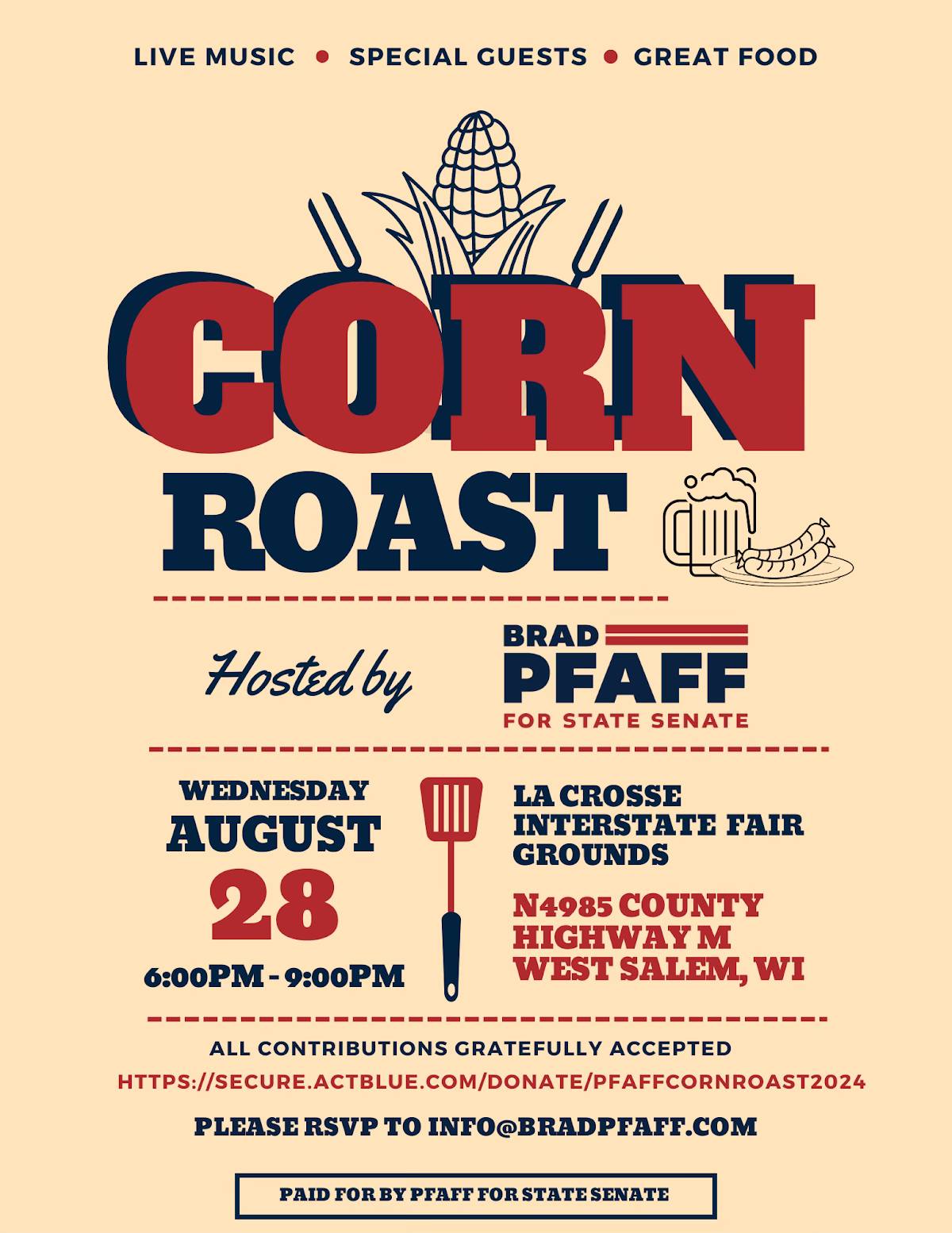Sen. Brad Pfaff hosts Annual Corn Roast with U.S. Sen. Tina Smith (D-MN ...