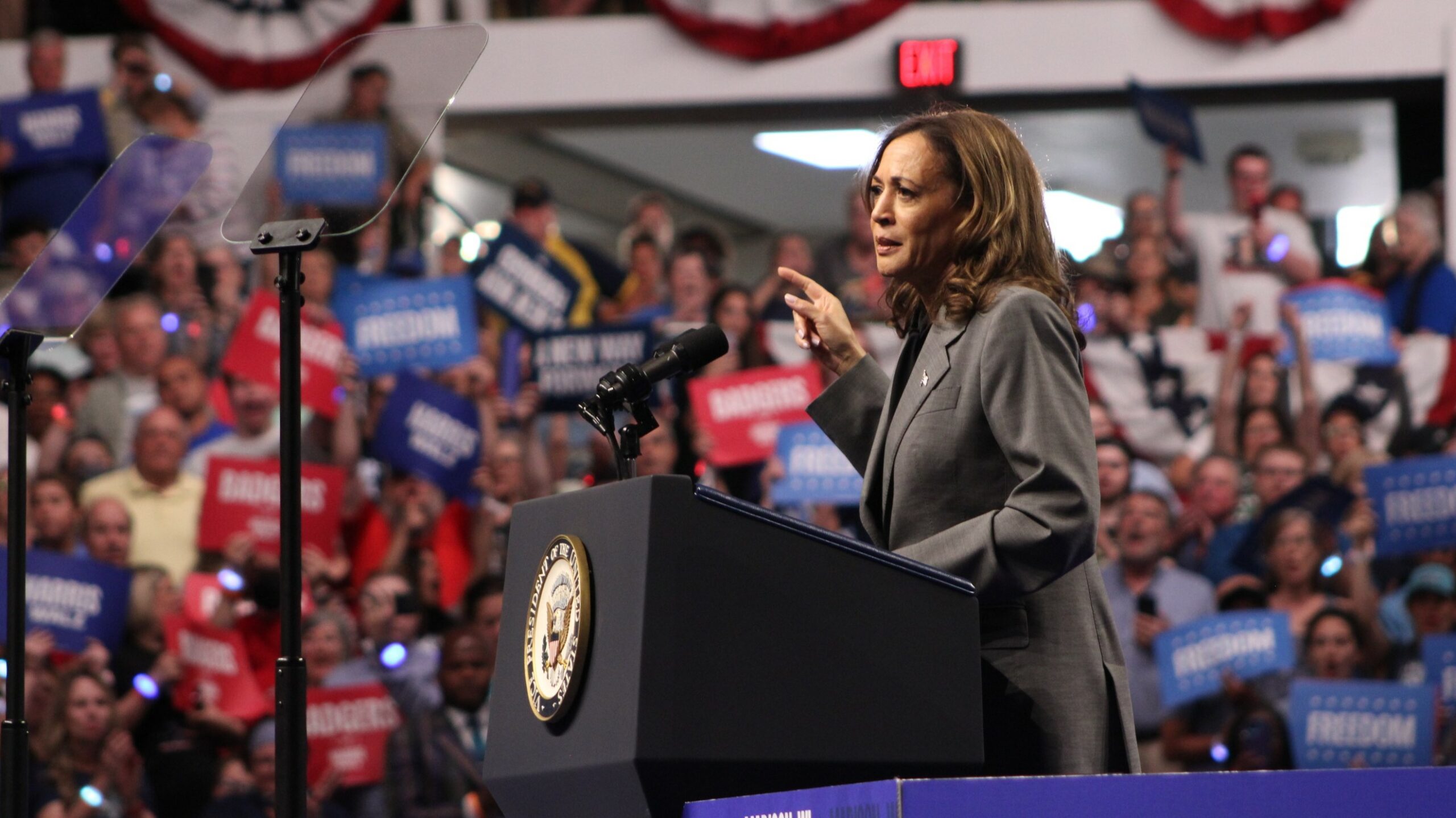 Harris knocks Trump on abortion during Madison rally - WisPolitics